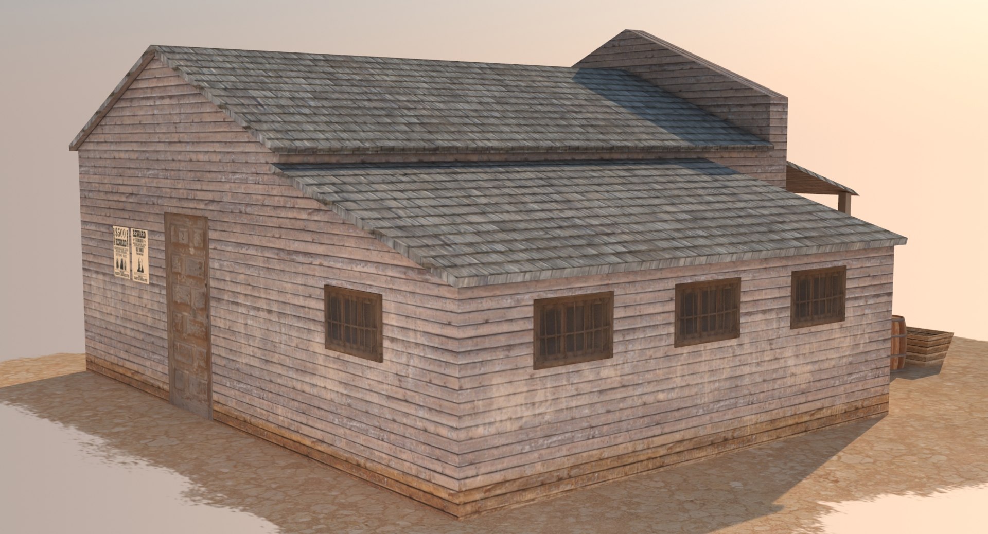 wild west sheriffs house 1 3d model