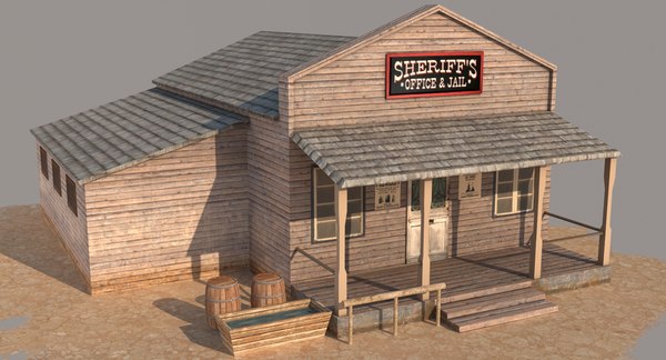 wild west sheriffs house 1 3d model