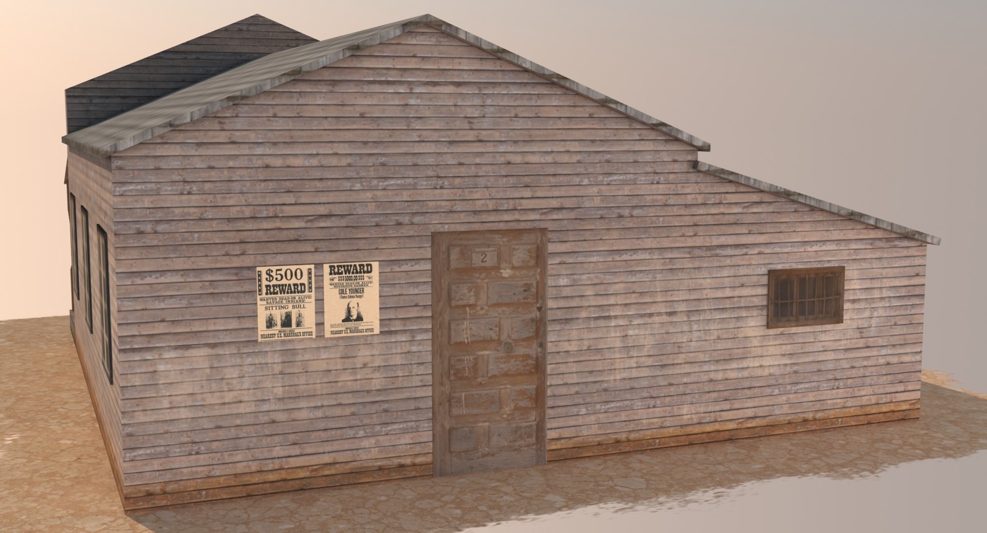 wild west sheriffs house 1 3d model