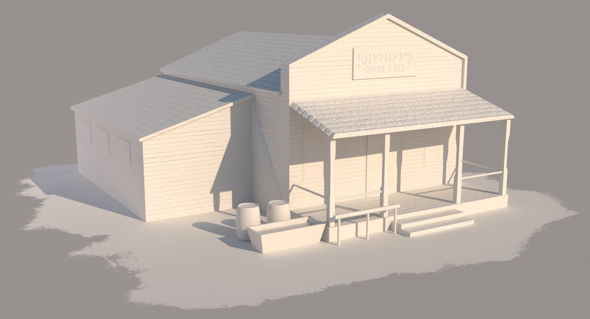 wild west sheriffs house 1 3d model