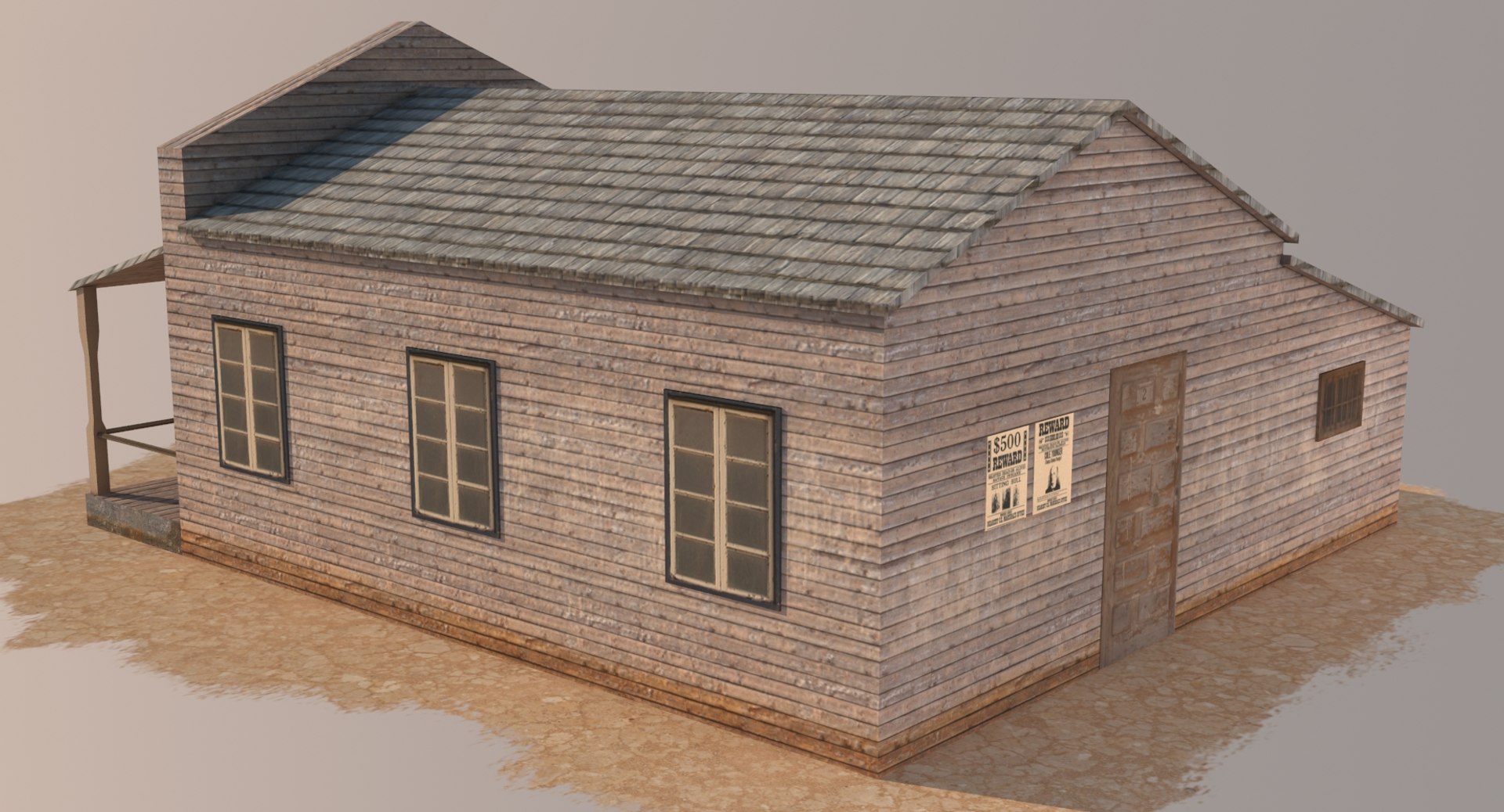 wild west sheriffs house 1 3d model