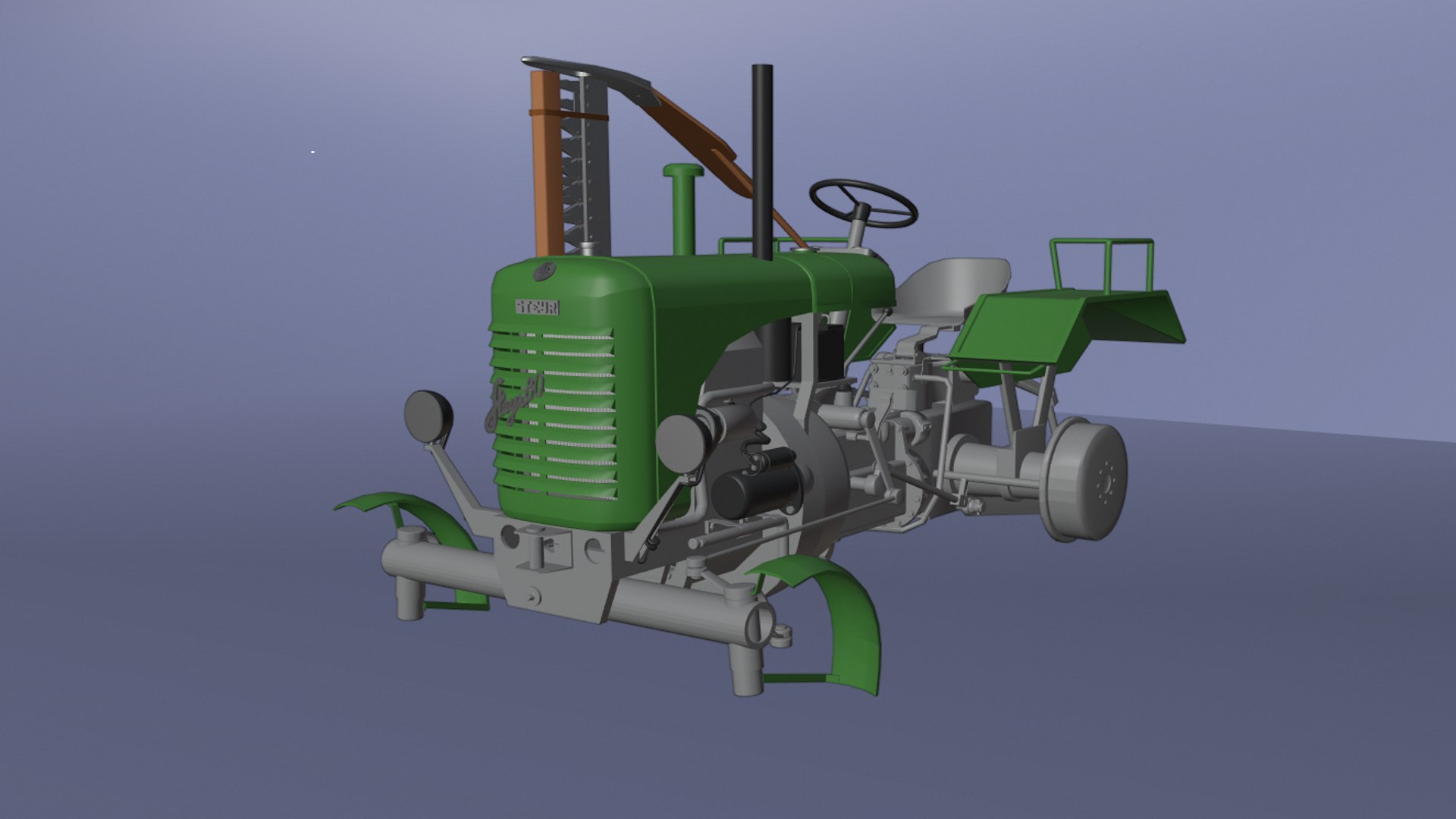 Steyr T80 3D Model Old Tractor 3D Model - TurboSquid 2016966