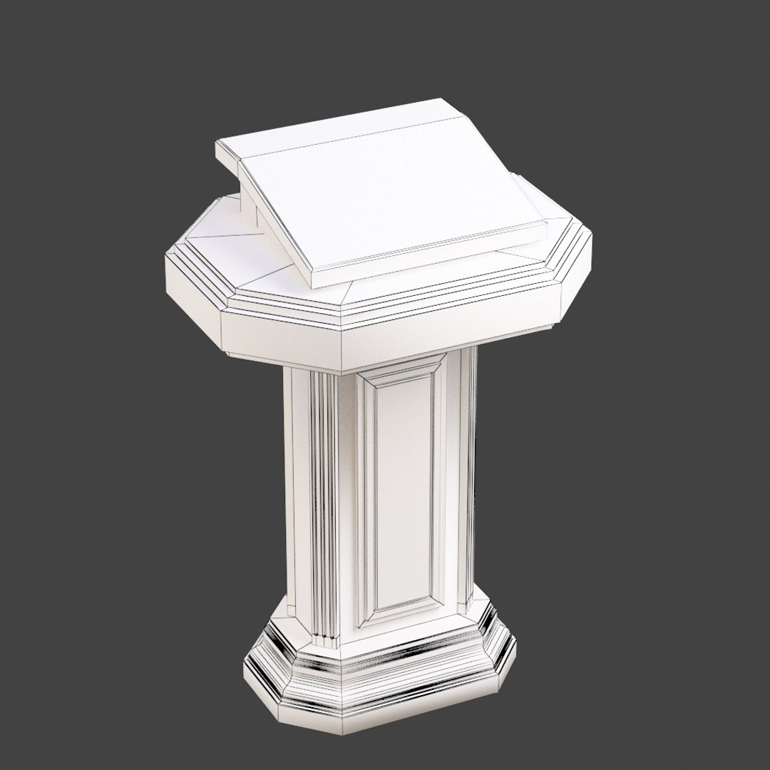 Wood Pulpit 3D - TurboSquid 1509344