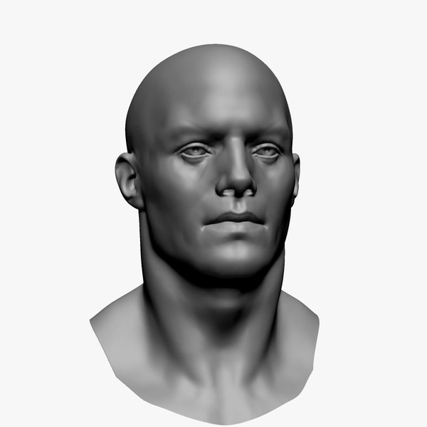 Male head 3D model - TurboSquid 1641627