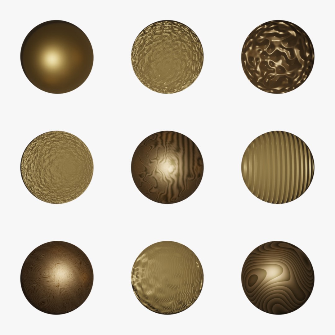 Procedural Gold Materials For Blender 3D Model - TurboSquid 1838933