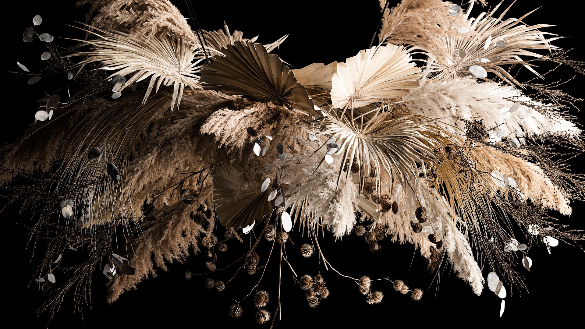 Hanging Bouquet Of Dry Reeds For Decoration 270 3D - TurboSquid 1940415