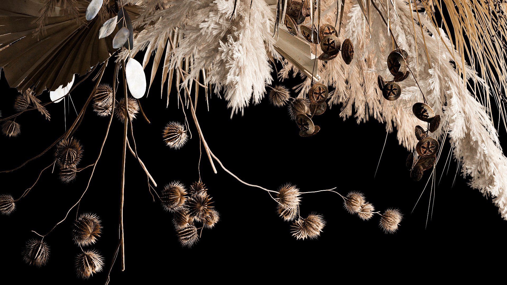 Hanging Bouquet Of Dry Reeds For Decoration 270 3D - TurboSquid 1940415