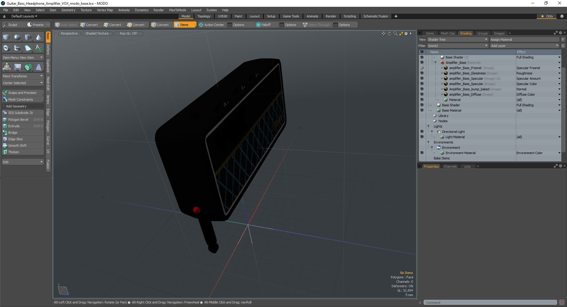 Guitar Bass Headphone Amplifier VOX 3D model - TurboSquid 2147296