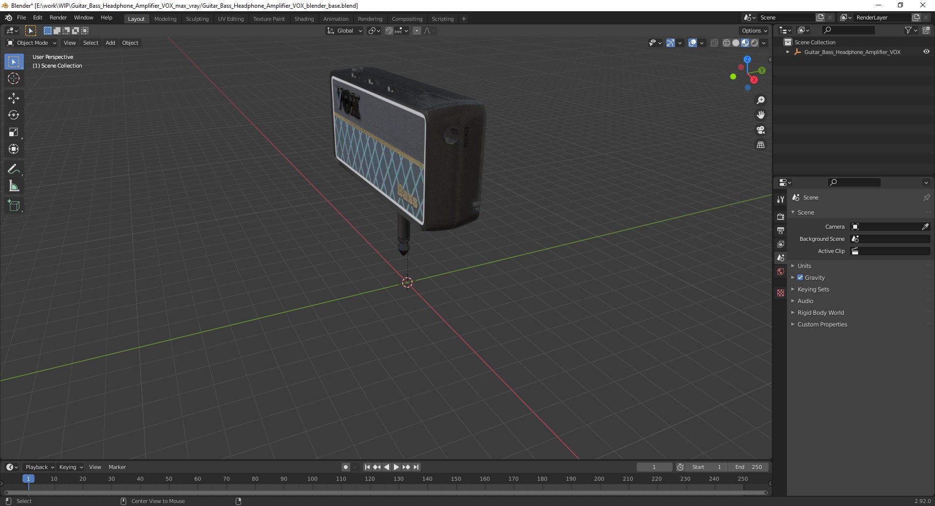 Guitar Bass Headphone Amplifier VOX 3D model - TurboSquid 2147296