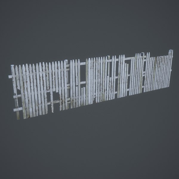 3d model broken fence