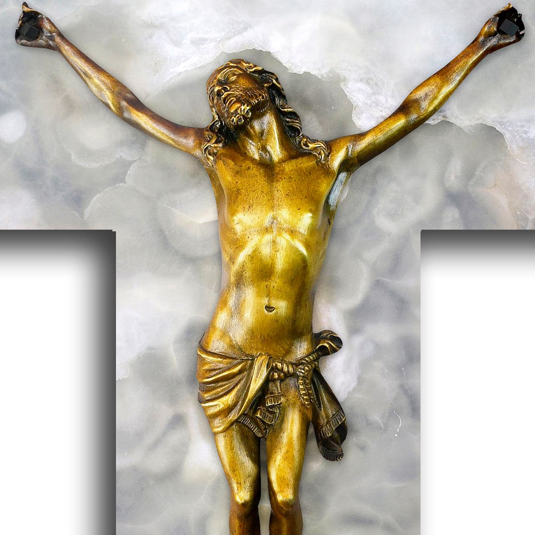 3D Bronze Jesus Christ Cross Model - TurboSquid 1369990