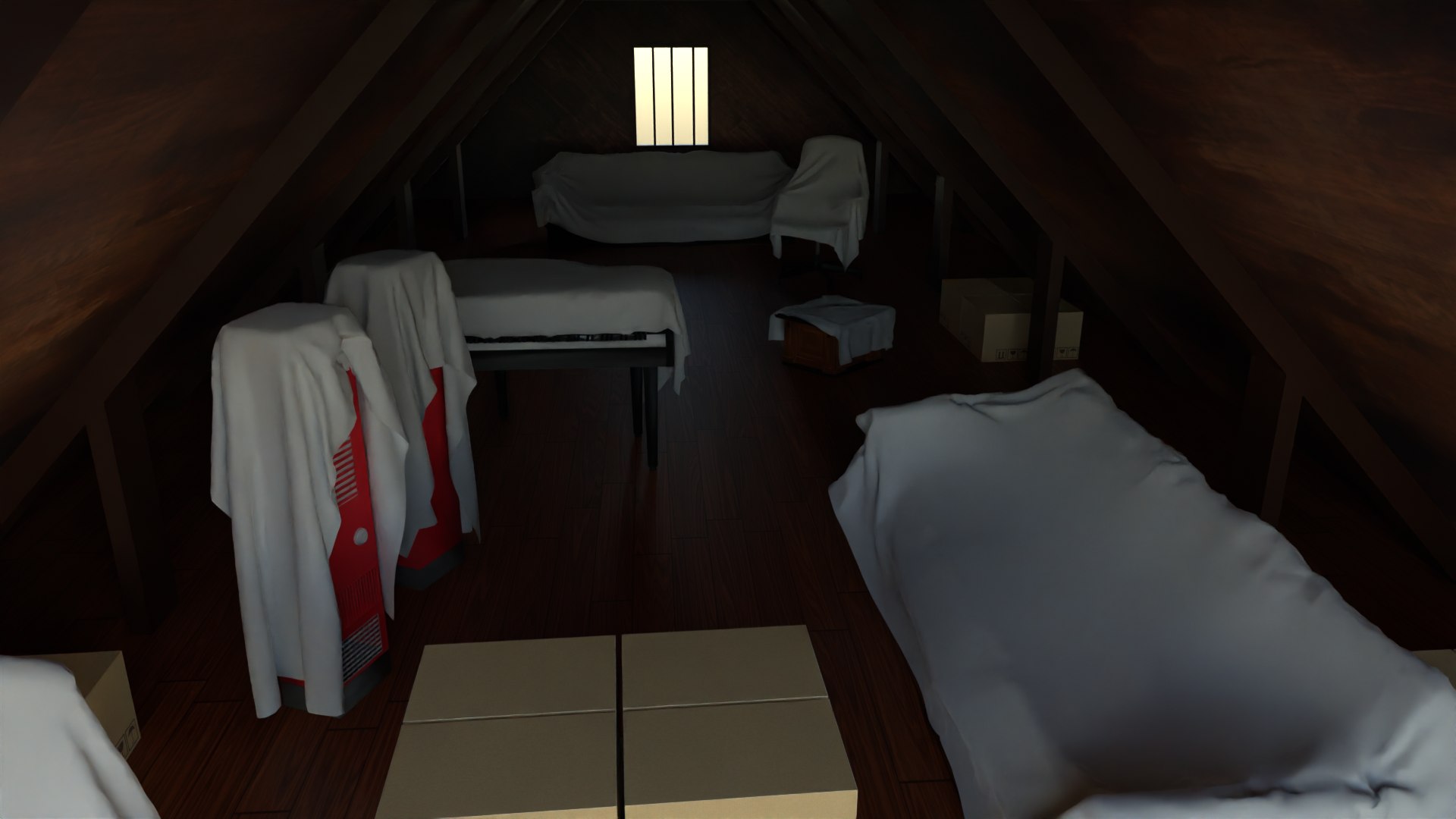 3D Attic Interior - TurboSquid 2179896