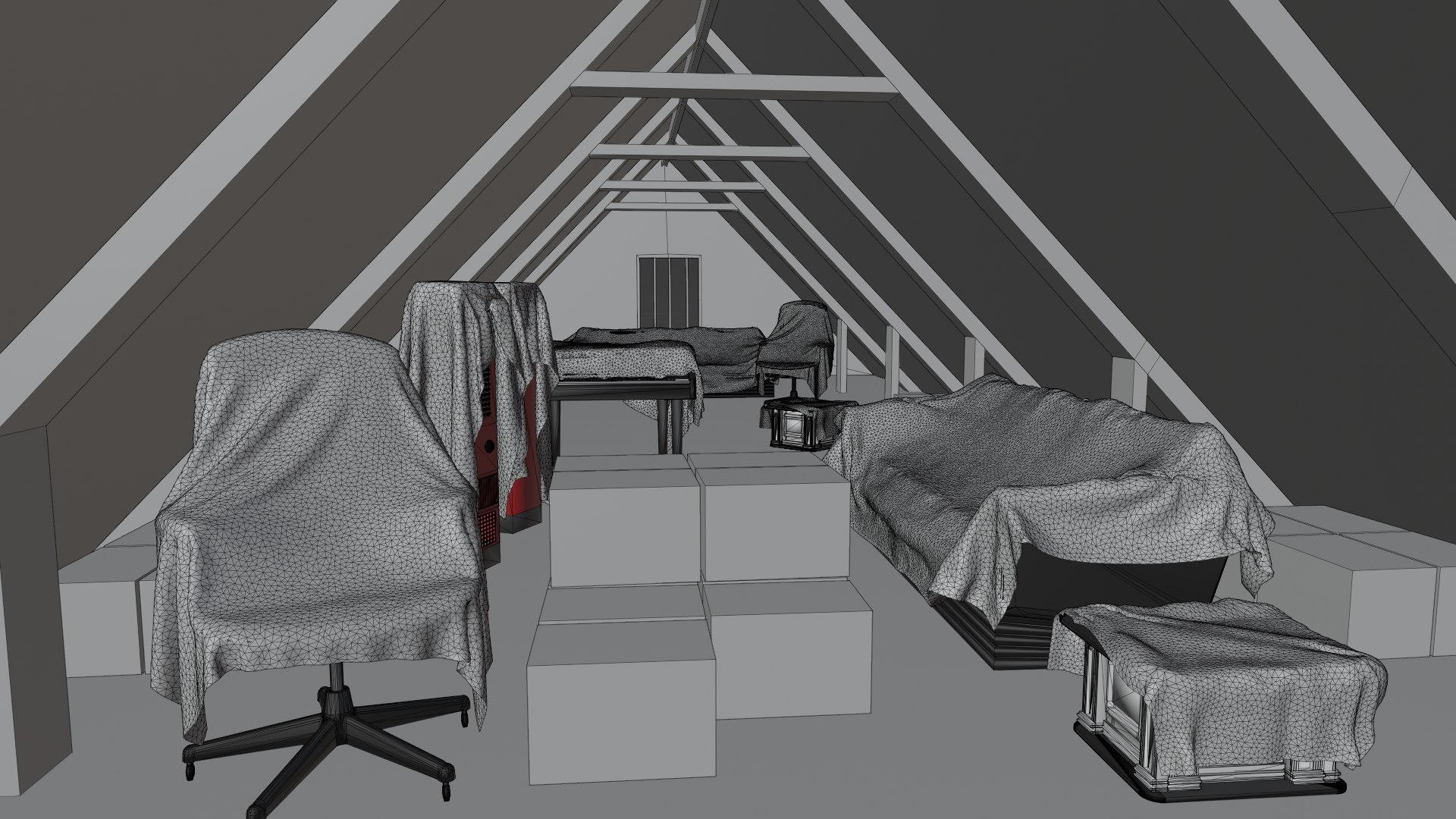 3D Attic Interior - TurboSquid 2179896