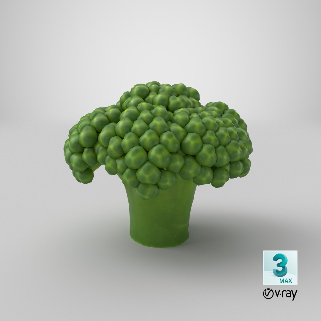 3D Cartoon Broccoli Model - TurboSquid 2078542