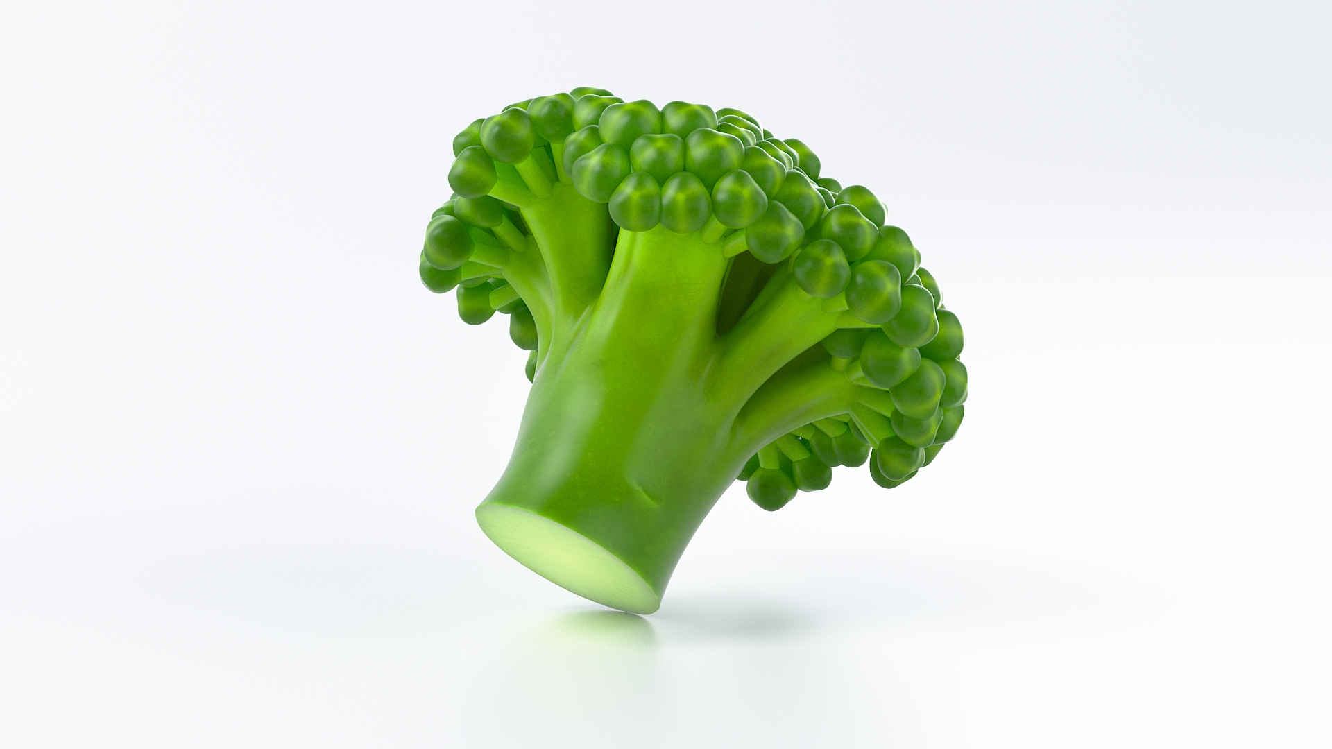 3D Cartoon Broccoli Model - TurboSquid 2078542