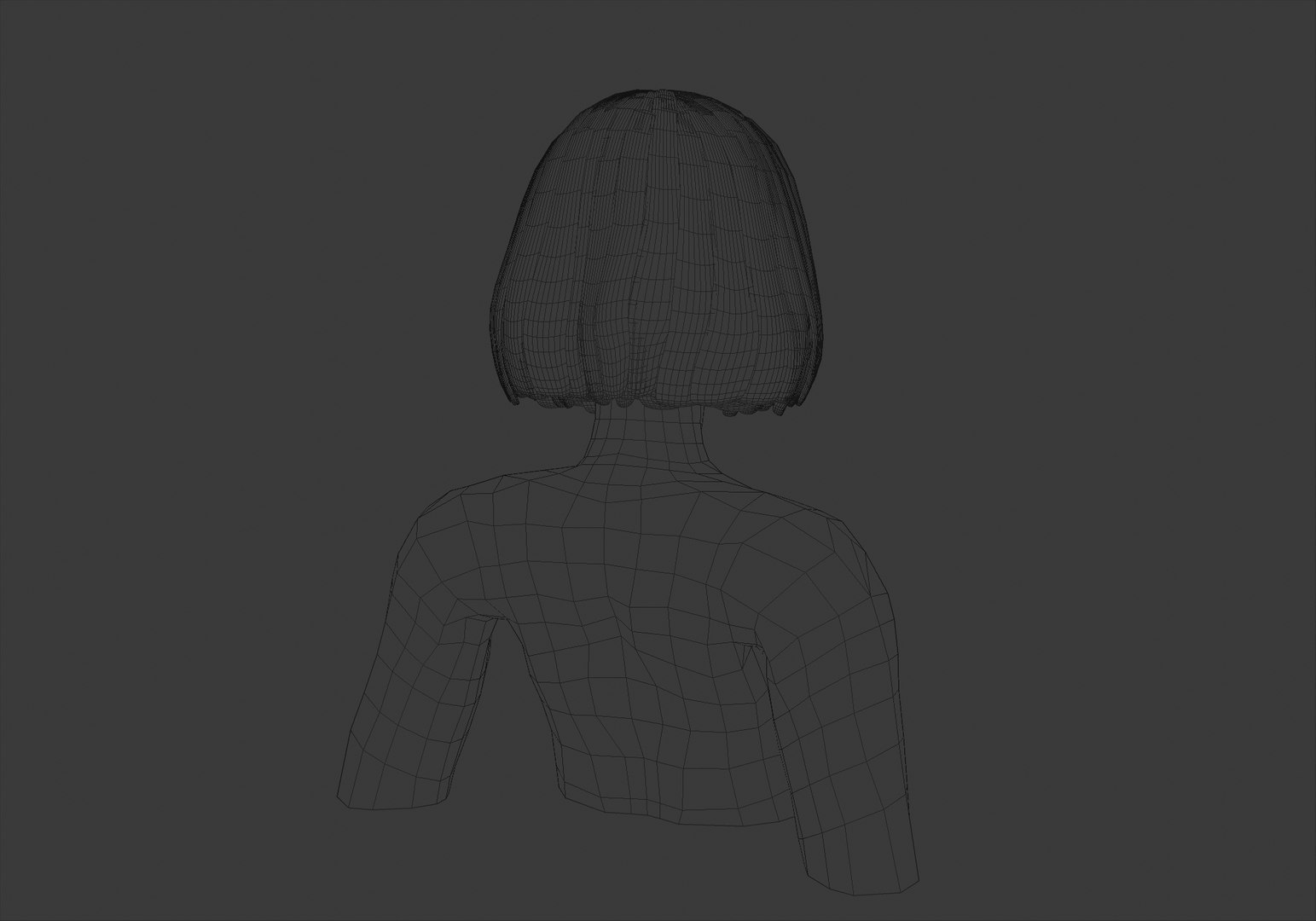 3D Bob Bangs Hairstyle Model - TurboSquid 1960226