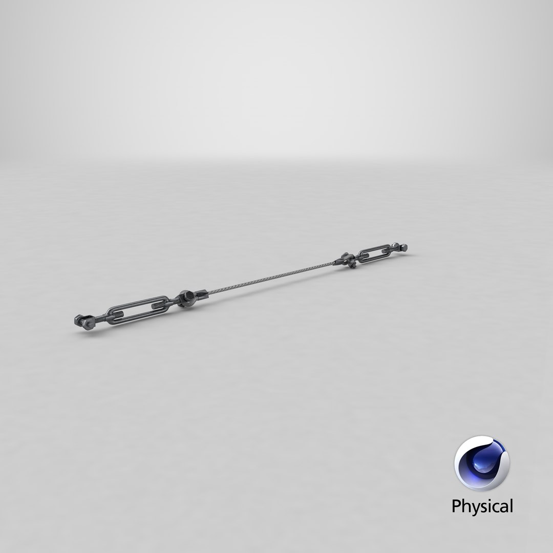 Turnbuckles with Cable V1 model - TurboSquid 2107511