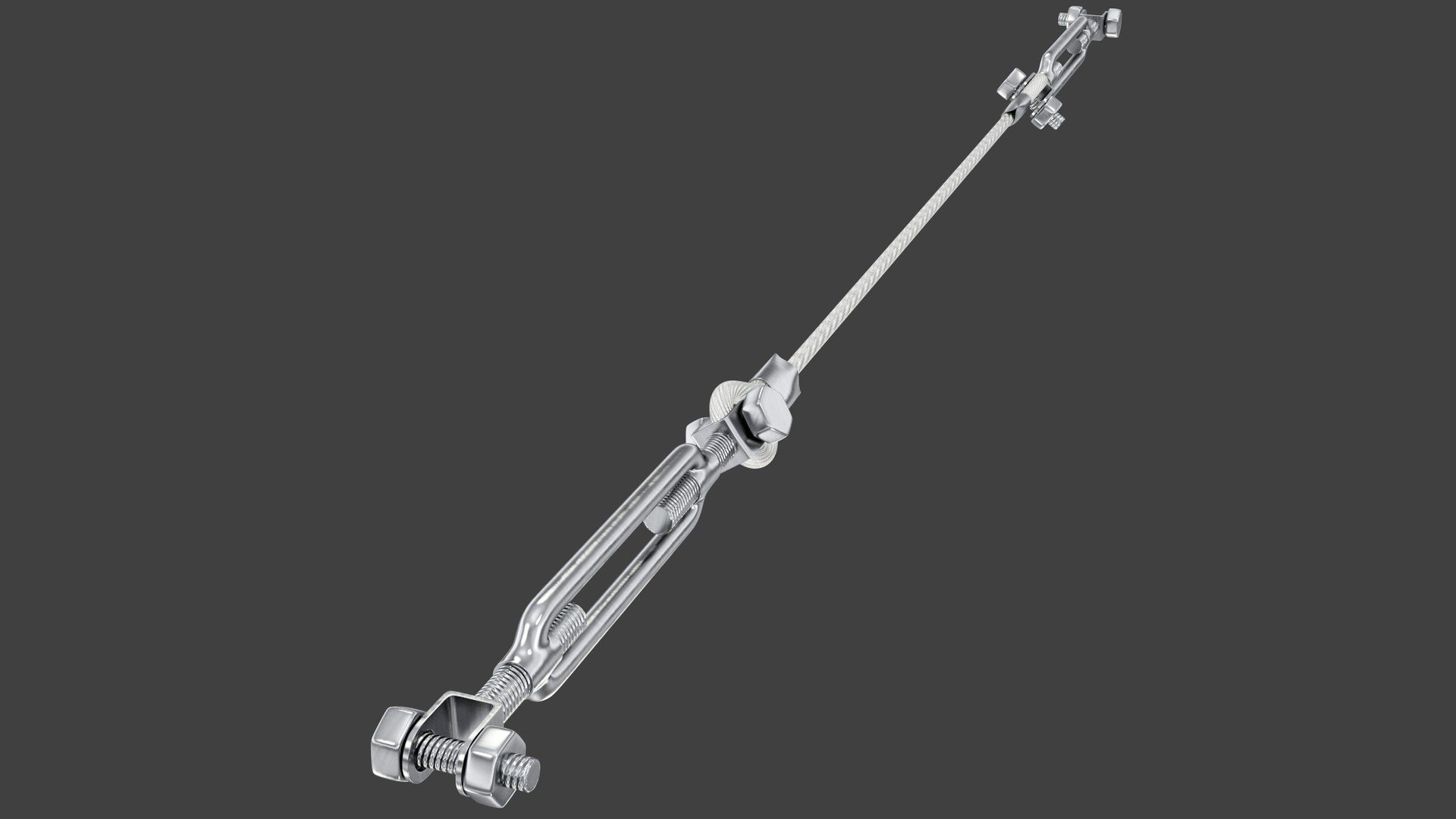 Turnbuckles with Cable V1 model - TurboSquid 2107511