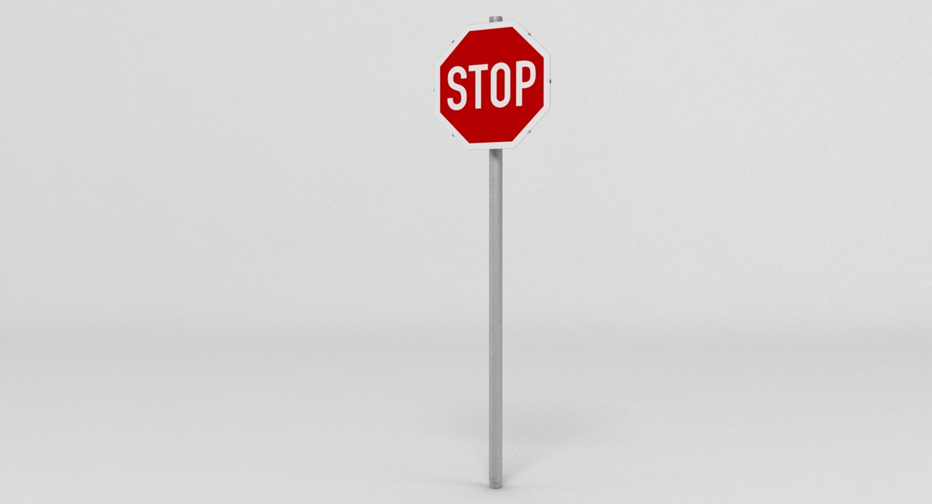Stop Sign 3d Max