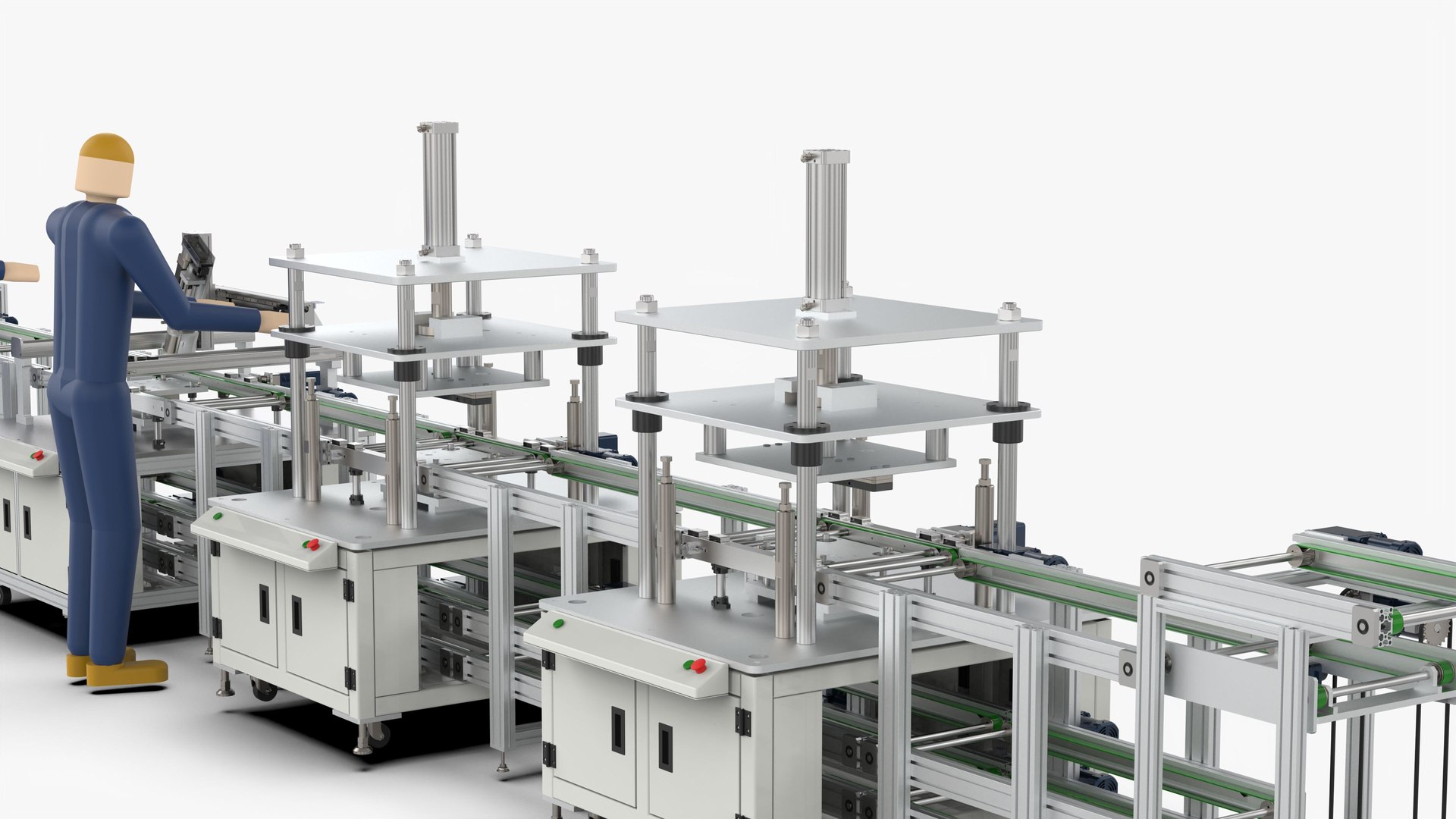 Semi Automatic Lamination Assembly Line 3D Model - TurboSquid 2008628