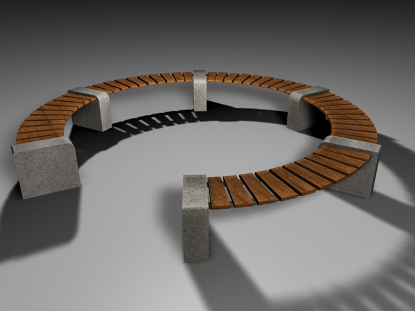 3d model parks bench