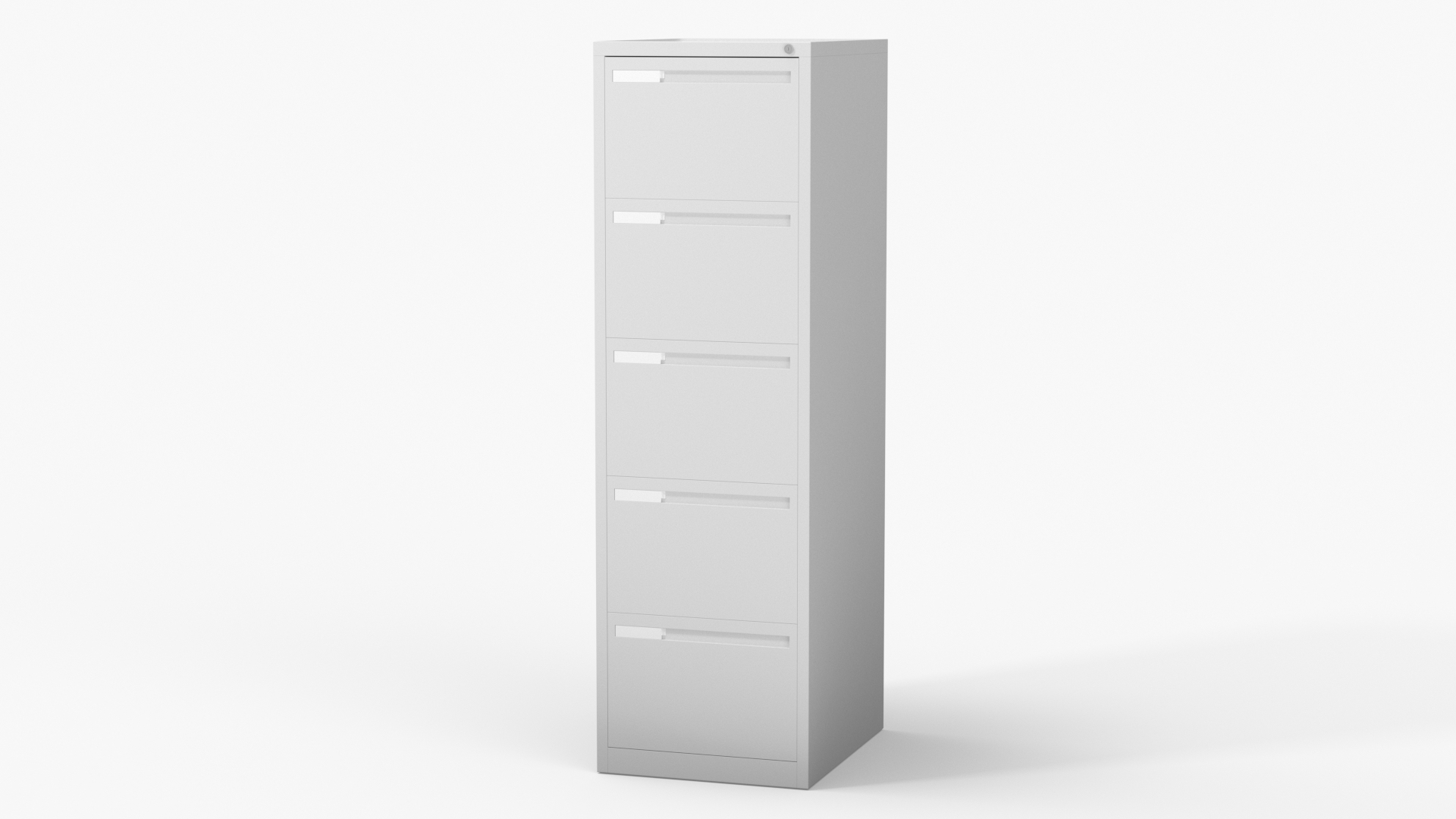 Filing Cabinet 5 Drawer Grey 3D Model - TurboSquid 2223947