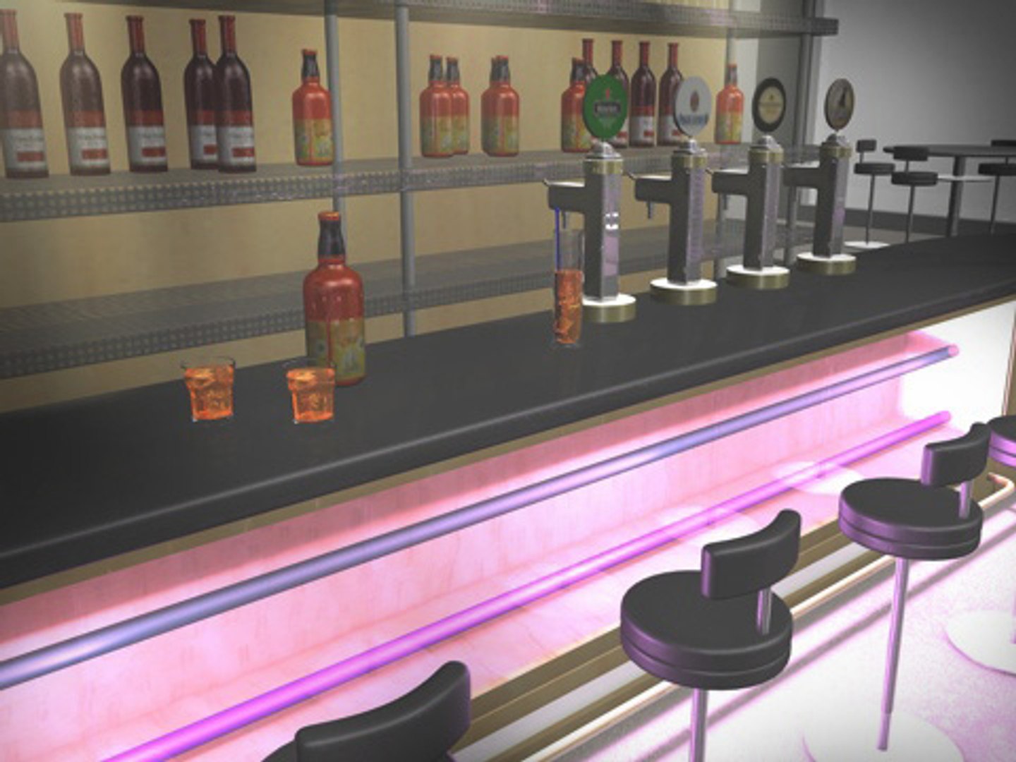 Modern Pub 3d Model