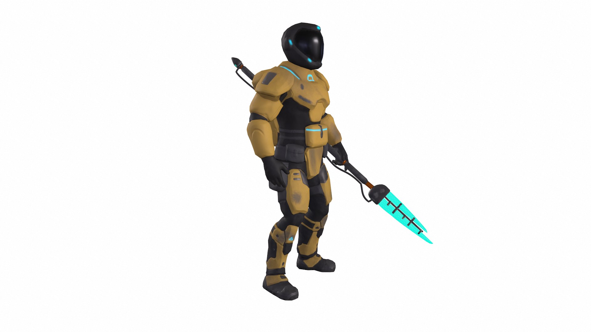 Futuristic Soldier Cyborg Mercenary Techno Assassin 3D - TurboSquid 2090715