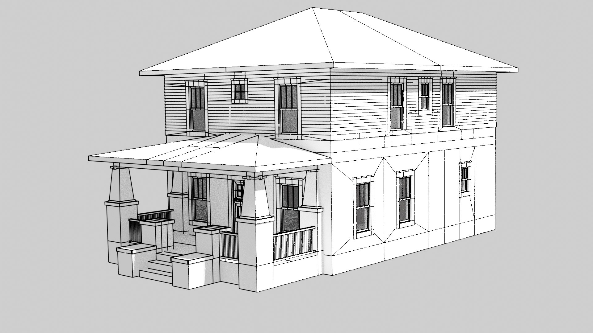 3D Prairie Box House Model - TurboSquid 1852666