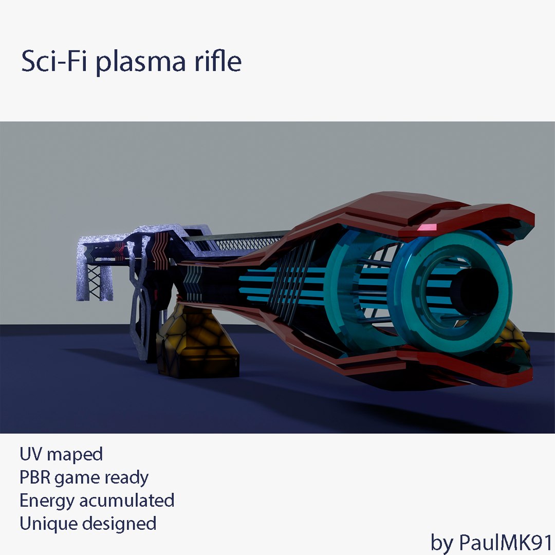 3D Sci-fi Plasma Rifle Model - TurboSquid 1997660
