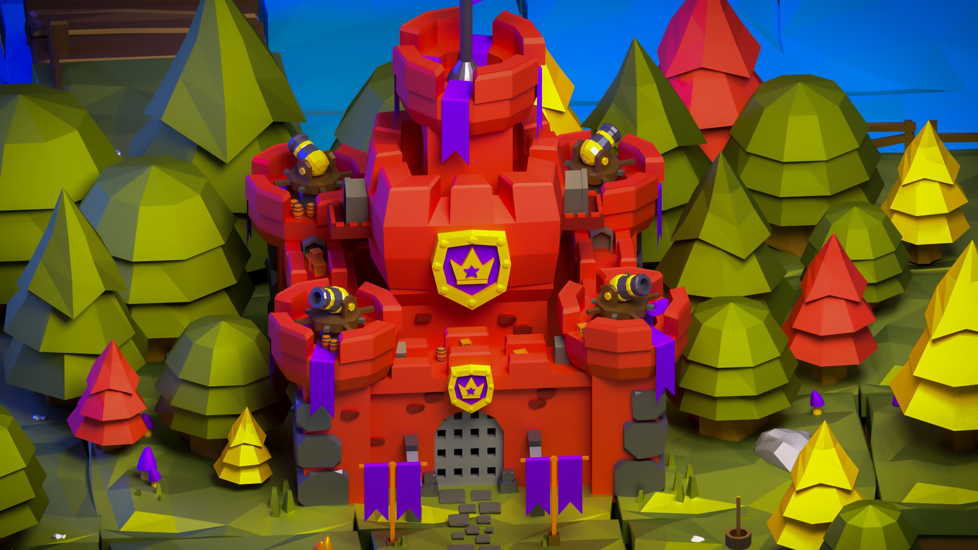 3D Castle Assets Low Poly Model - TurboSquid 1740921