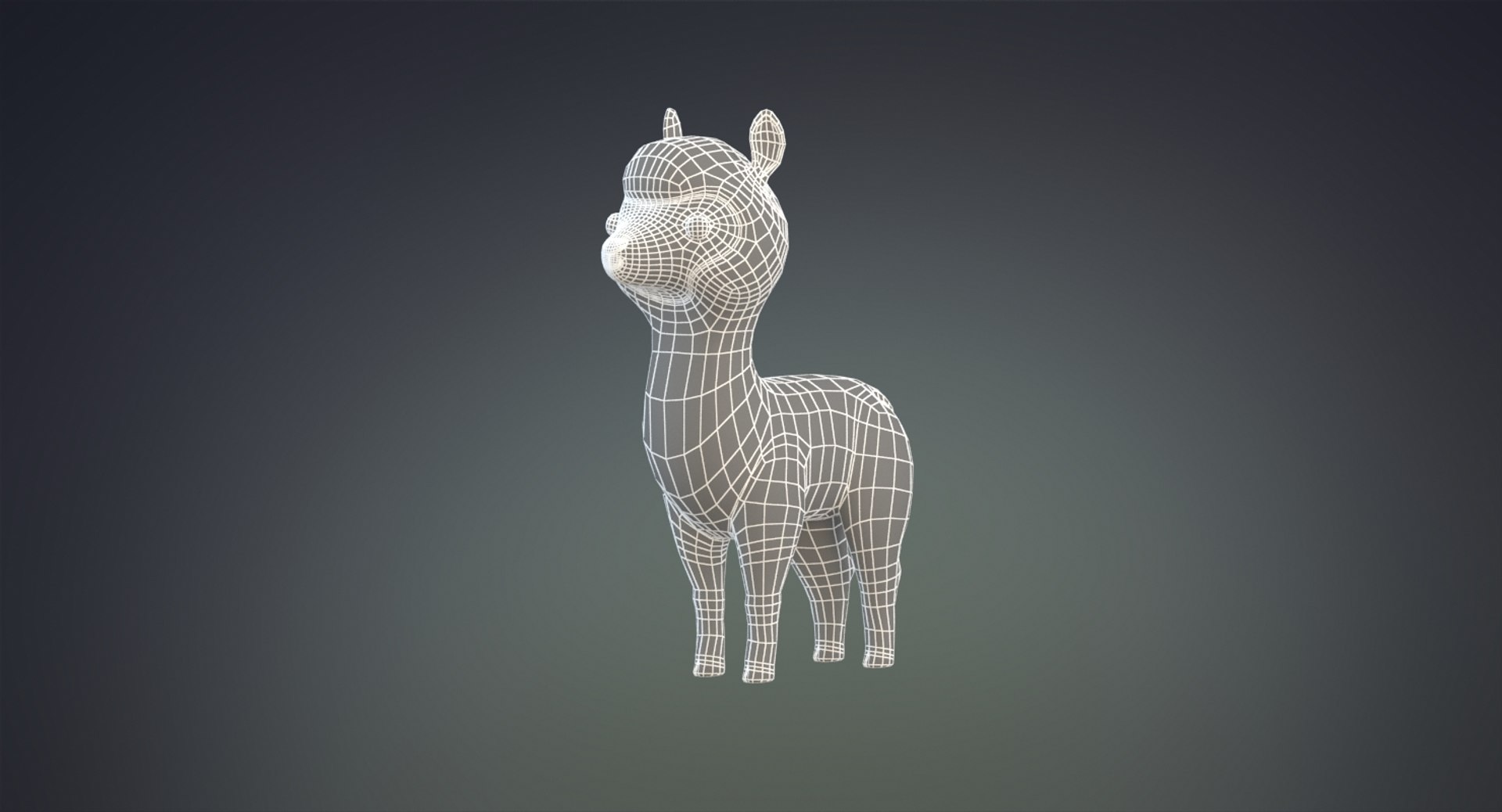 Cute cartoon alpaca 3D - TurboSquid 1322938