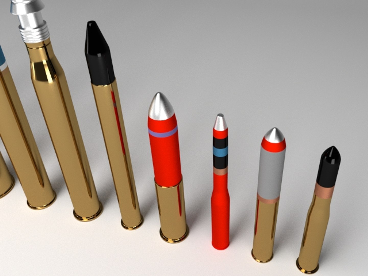 3d Model Aircraft Bullets