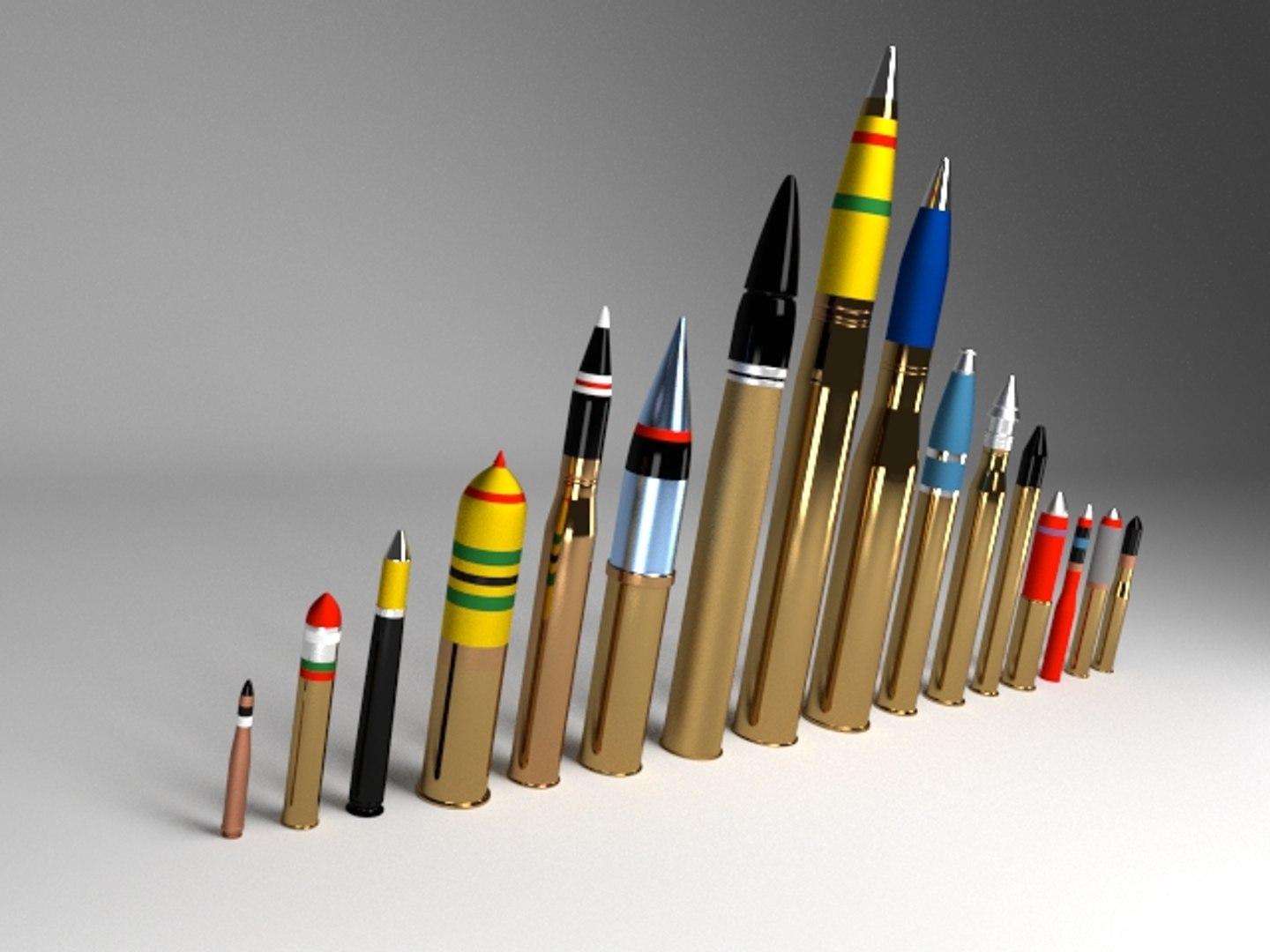 3d Model Aircraft Bullets