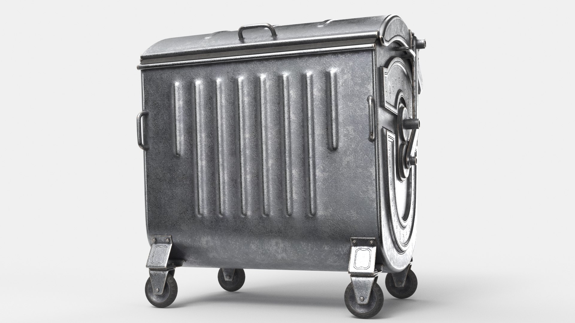 Metal Garbage Container C1 - PBR 3D - TurboSquid 2162022
