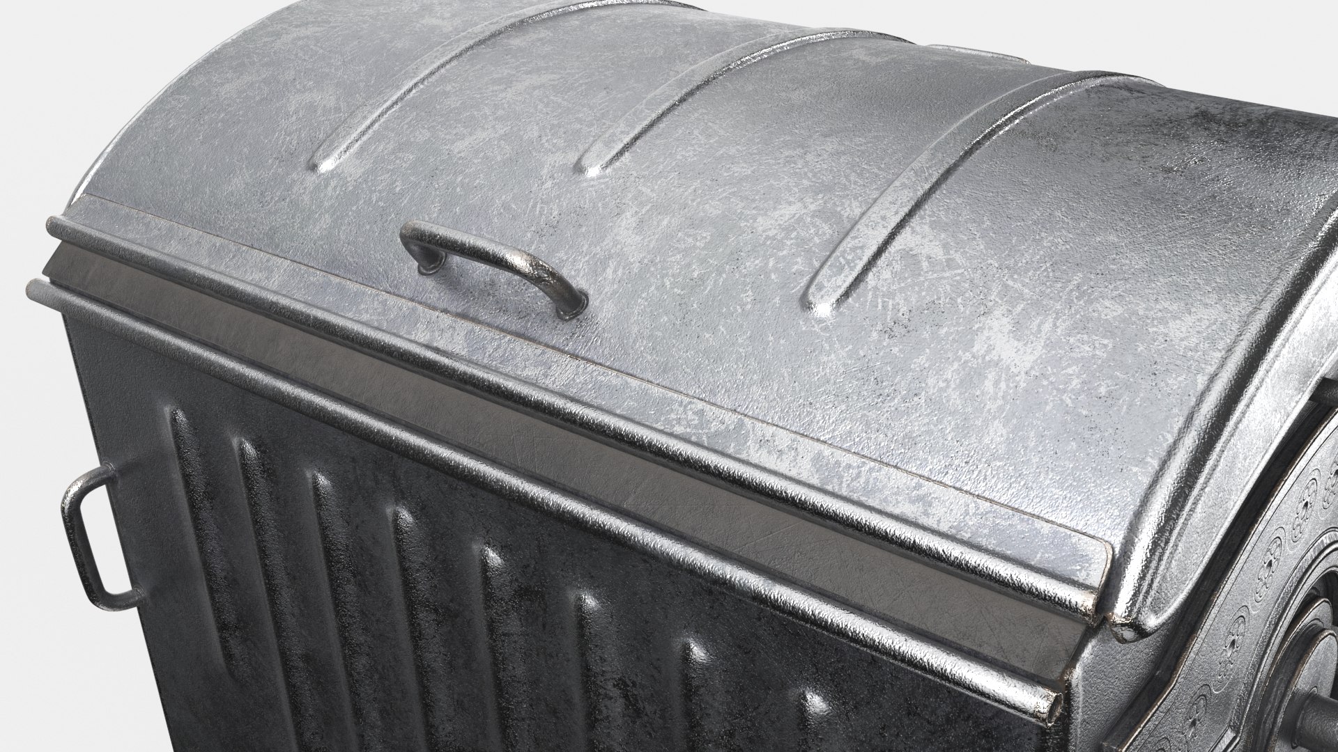 Metal Garbage Container C1 - PBR 3D - TurboSquid 2162022