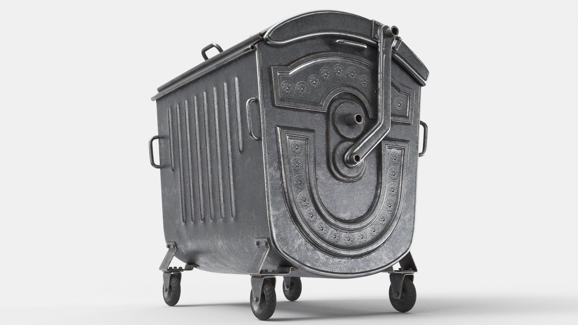 Metal Garbage Container C1 - PBR 3D - TurboSquid 2162022