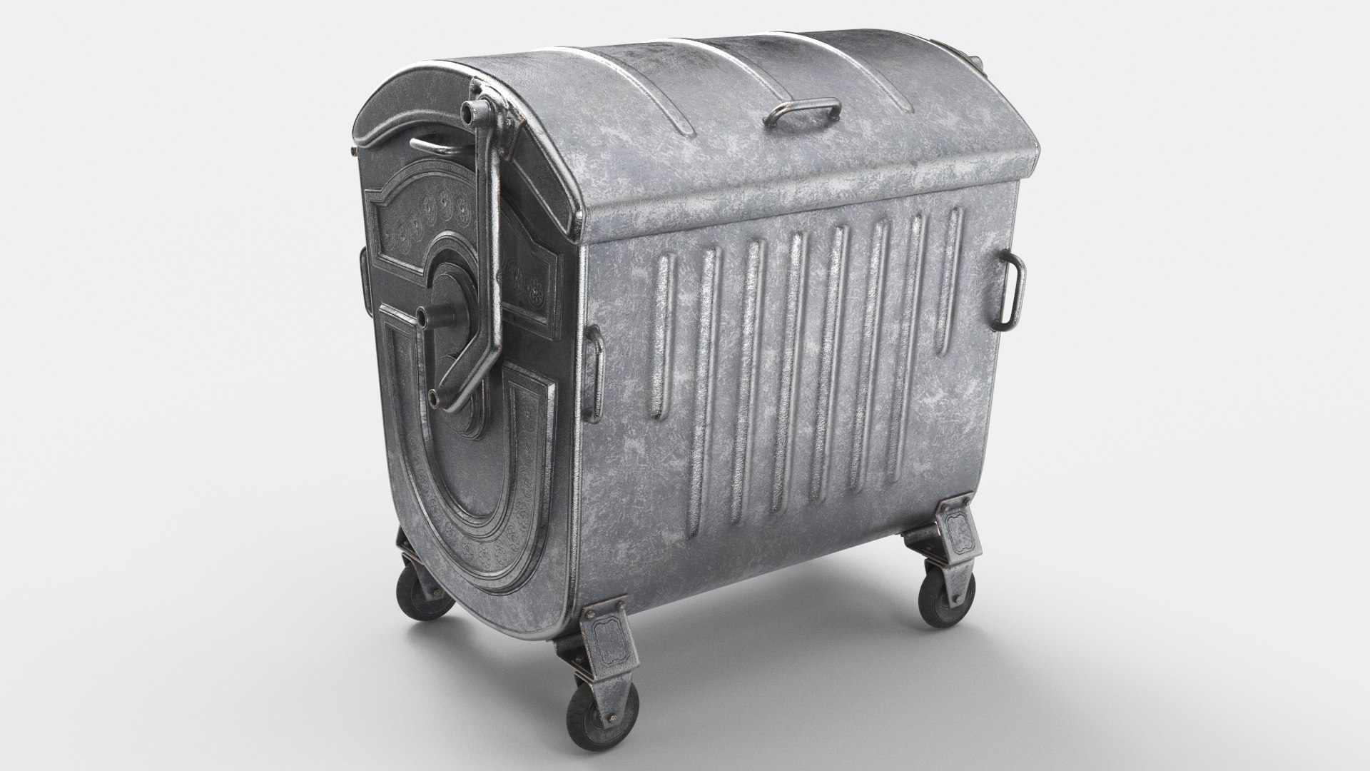 Metal Garbage Container C1 - PBR 3D - TurboSquid 2162022