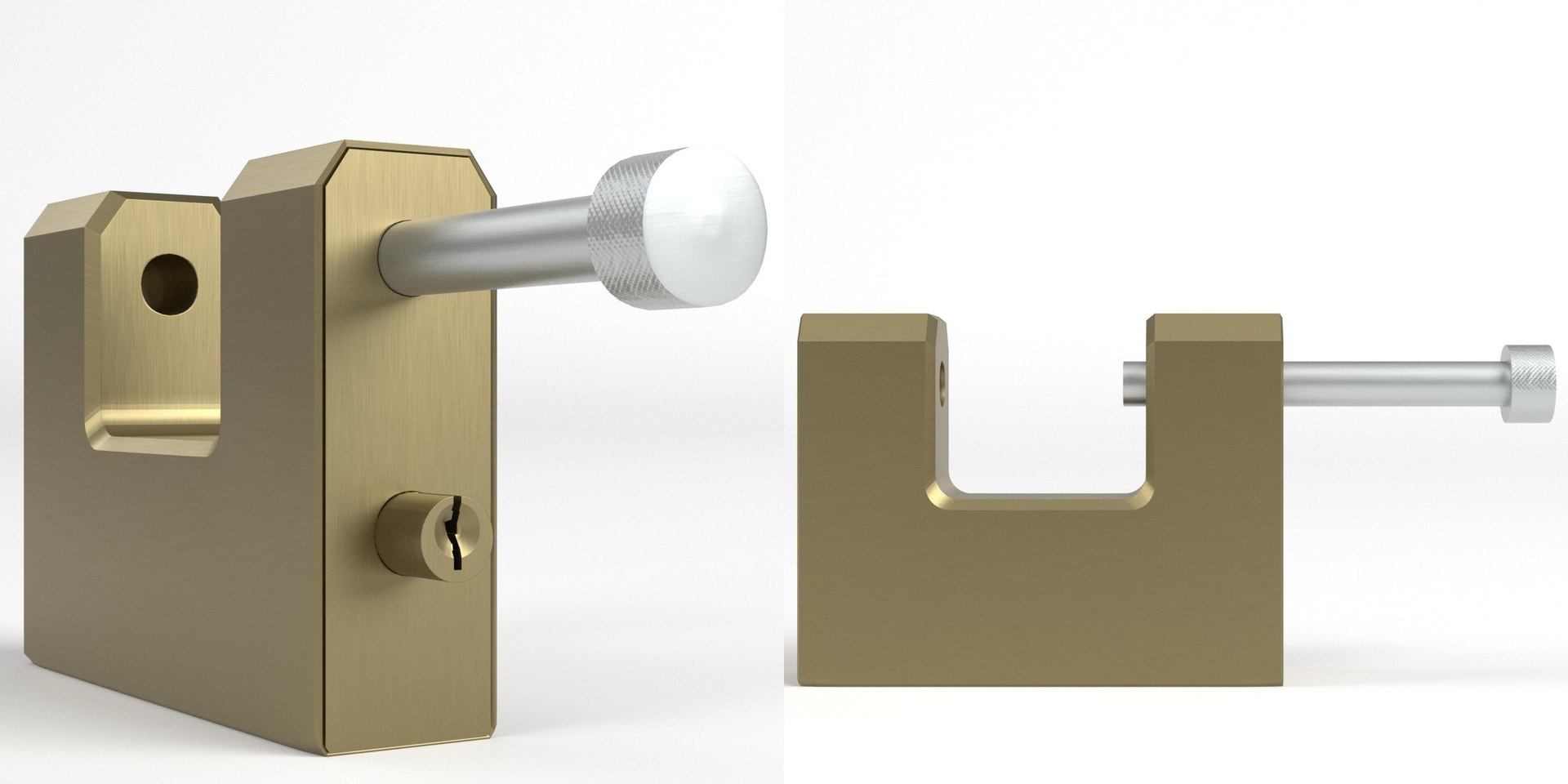 3D Rectangular Padlock - TurboSquid 2092006
