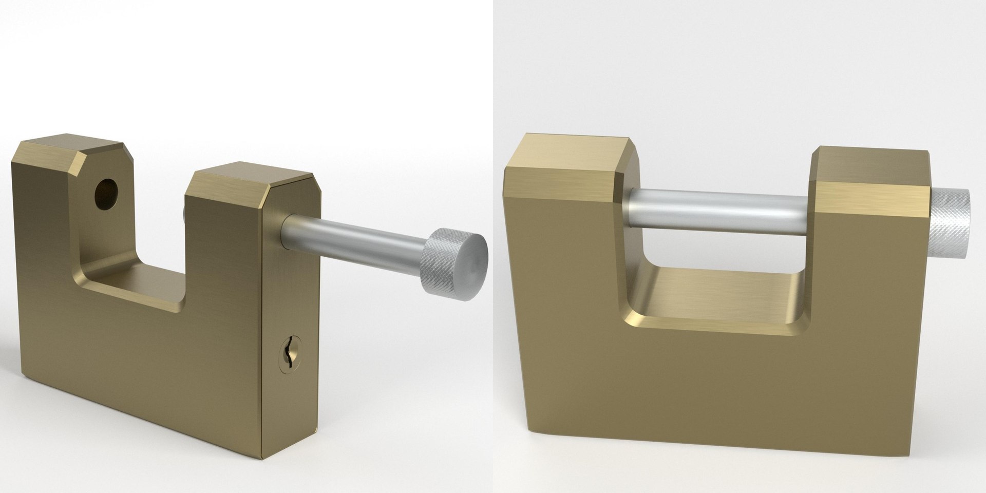 3D Rectangular Padlock - TurboSquid 2092006