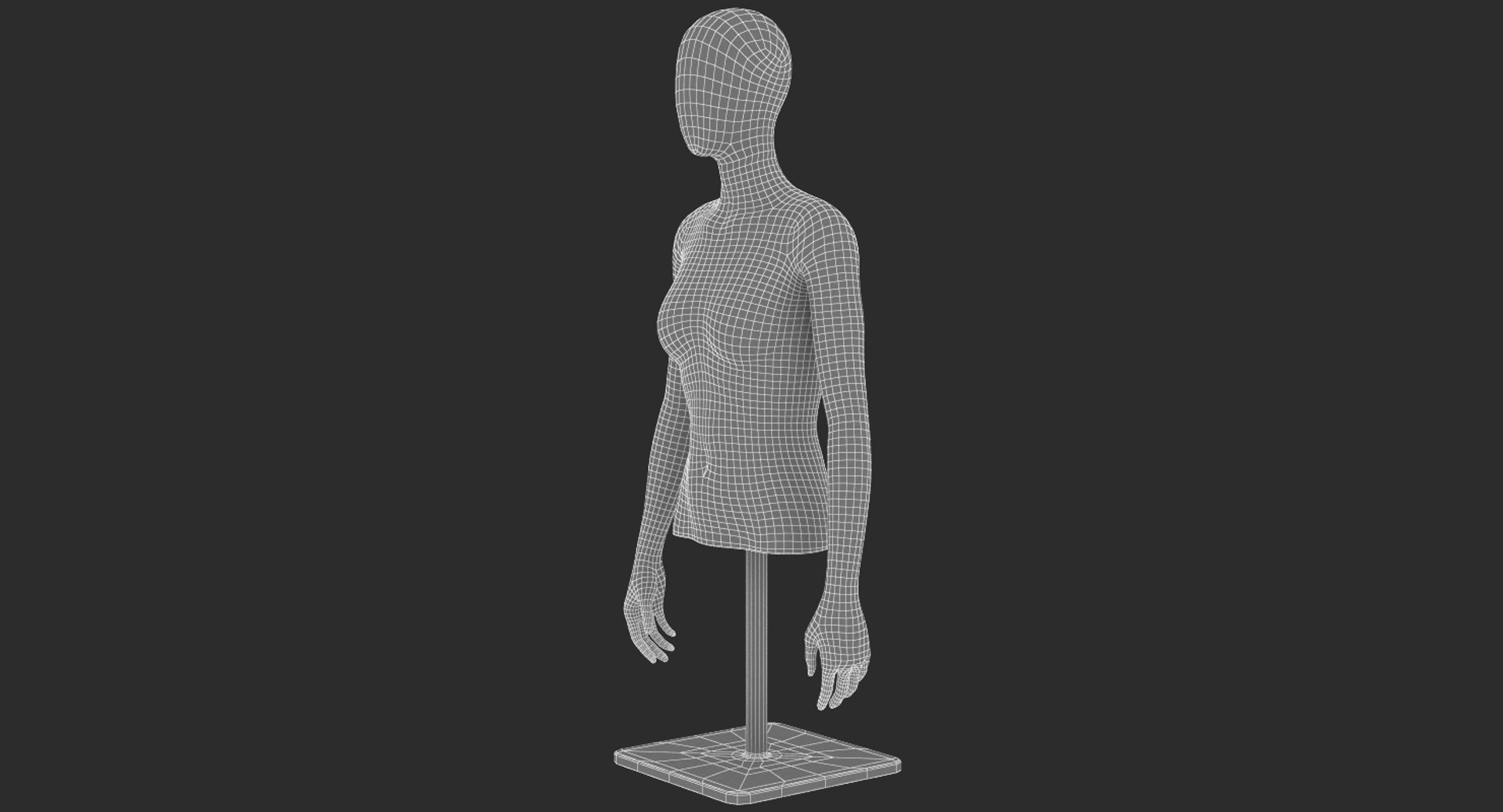 Female Mannequin Half 3D Model - TurboSquid 1419208