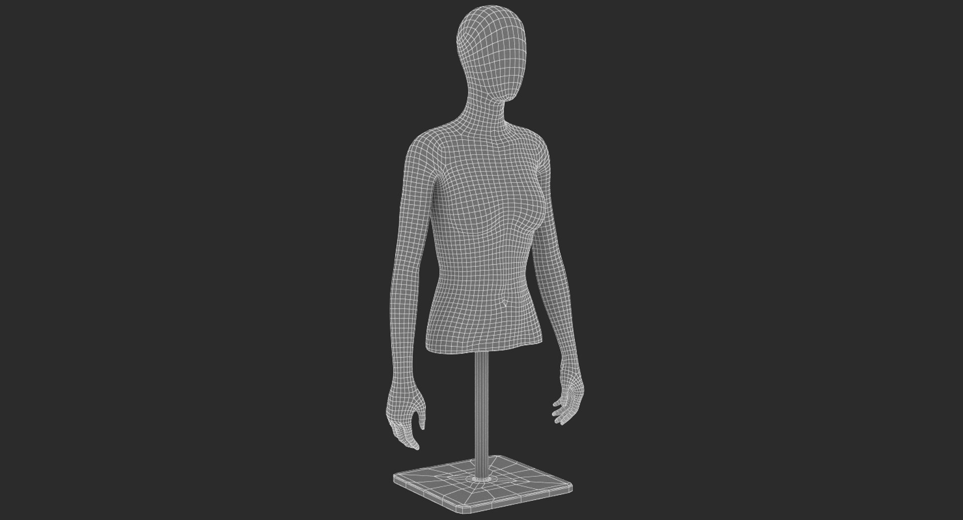 Female Mannequin Half 3D Model - TurboSquid 1419208