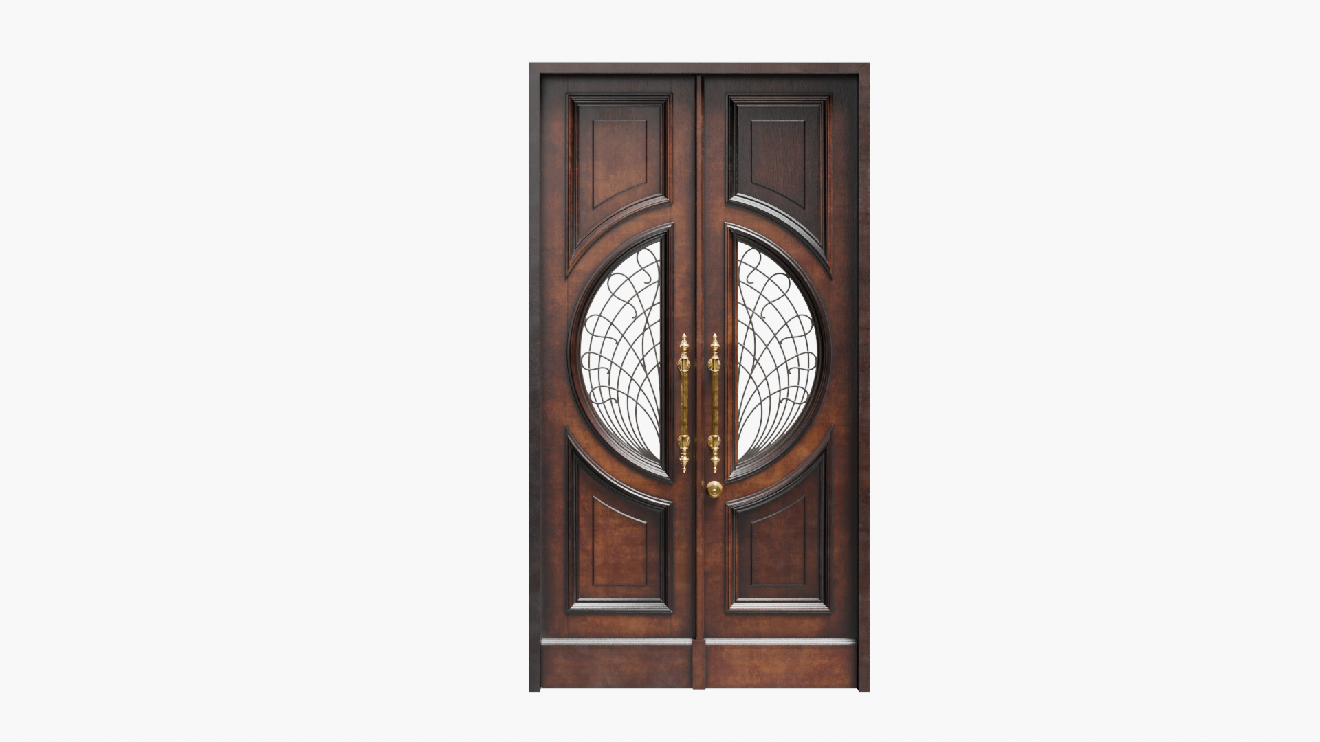Exterior Entrance Front Door Dark Wood 3D Model - TurboSquid 2372670