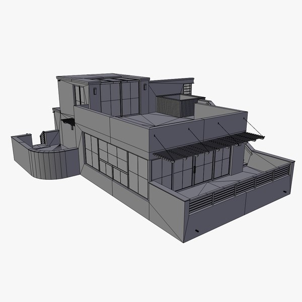 3d modern home house model