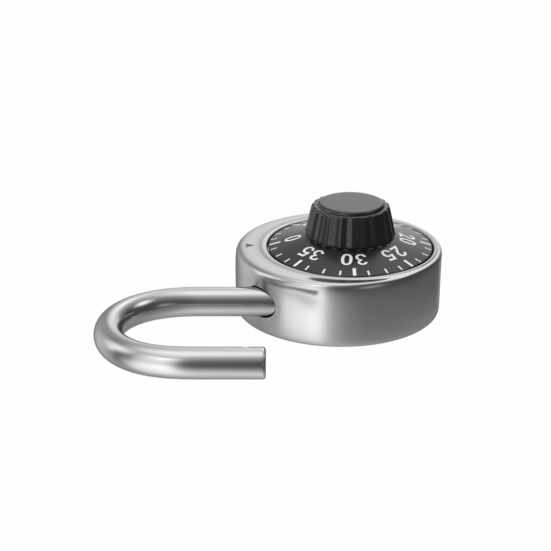 3D Combination Round Padlock Opened - TurboSquid 2178288