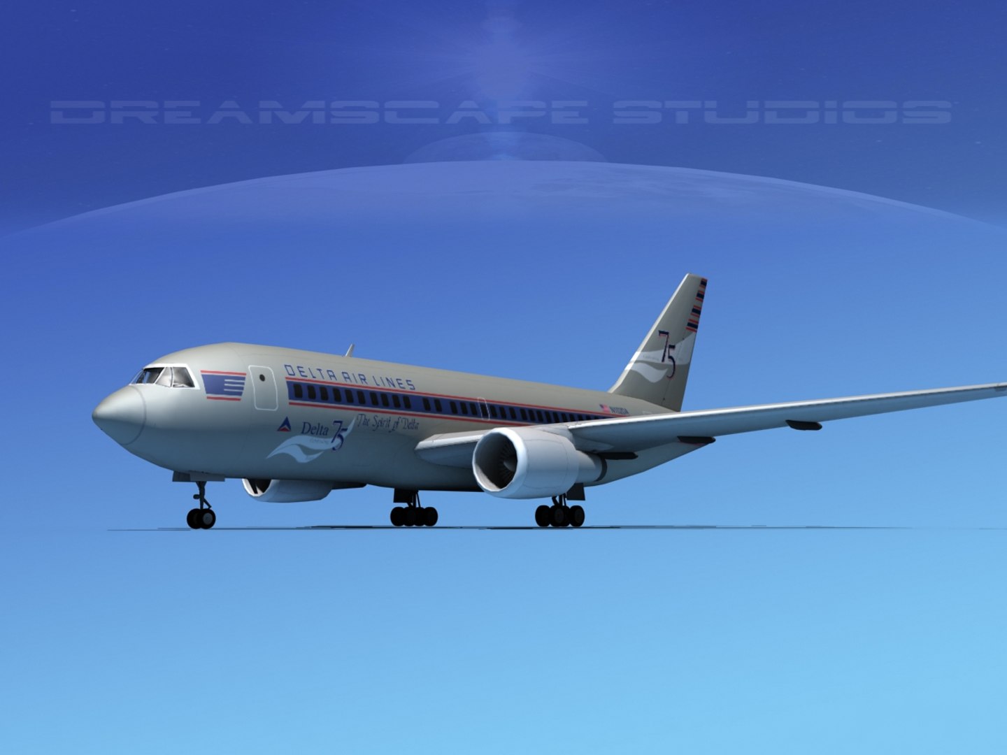 Boeing 767 767-100 3d Model