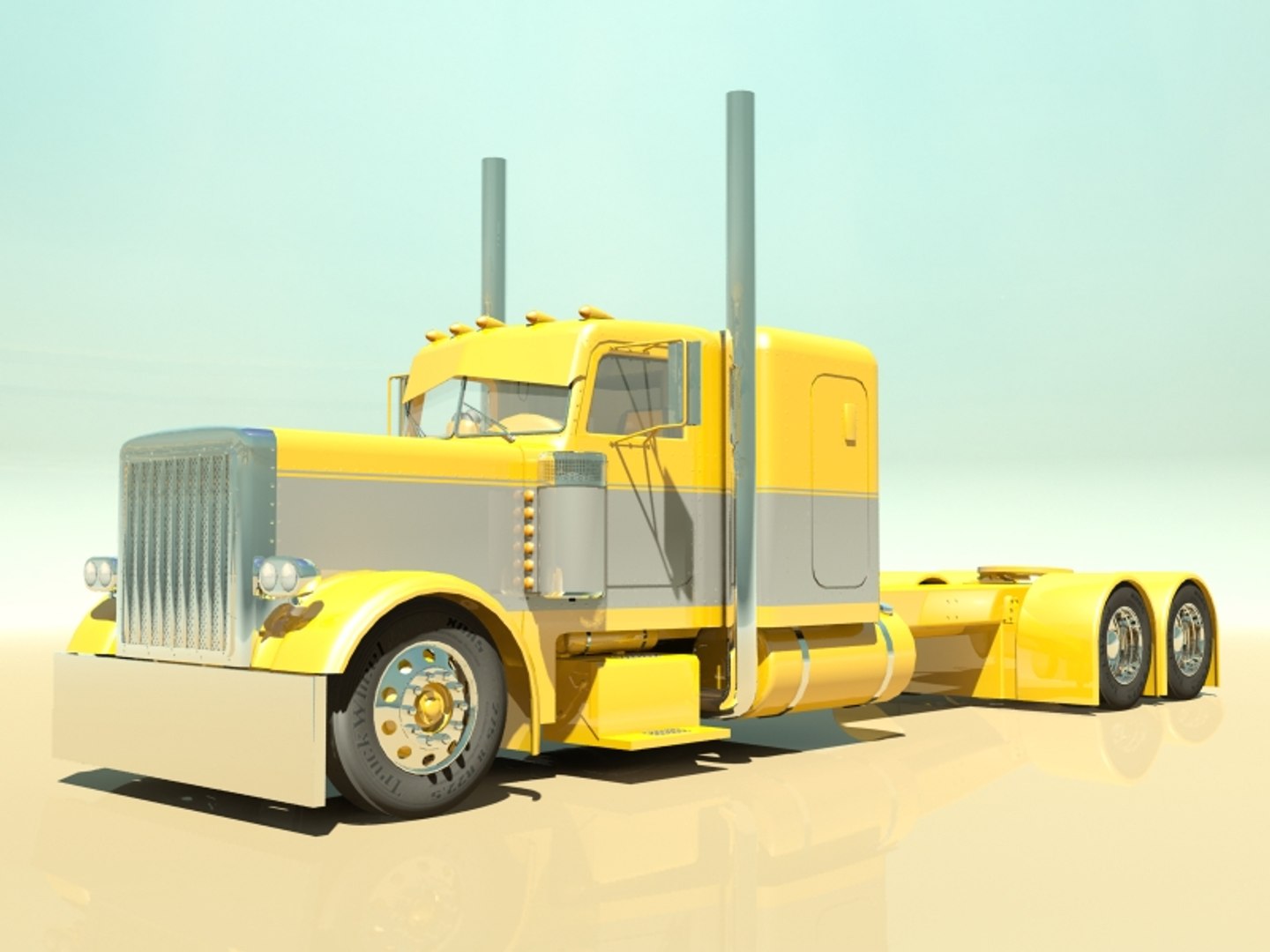 Custom Semi Truck 3d 3ds