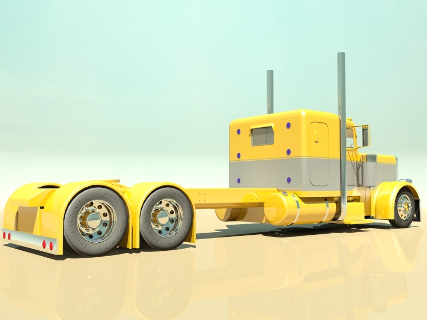 Custom Semi Truck 3d 3ds