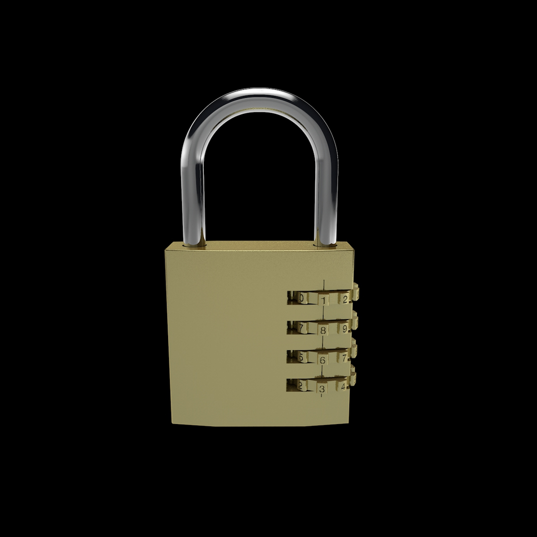 Padlock Lock 3d 3ds