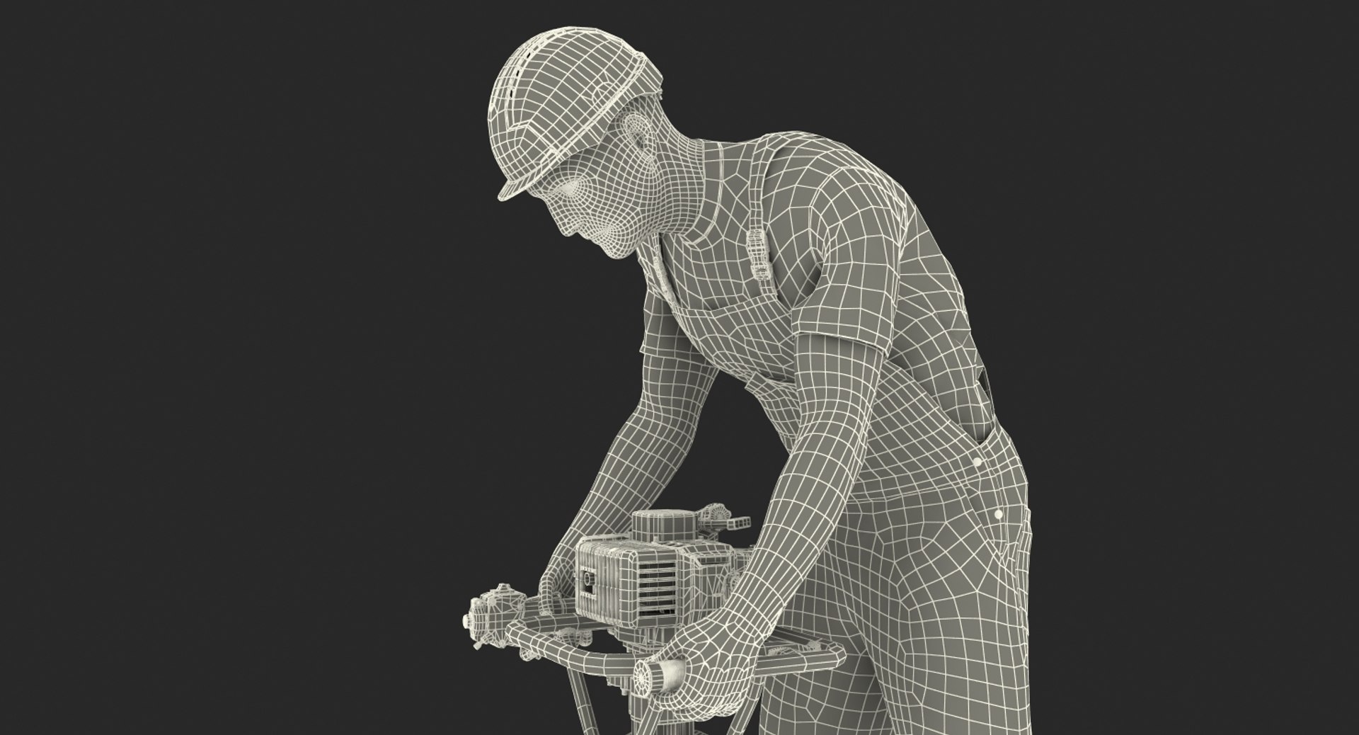 Construction Worker Earth Auger 3D Model - TurboSquid 1311261